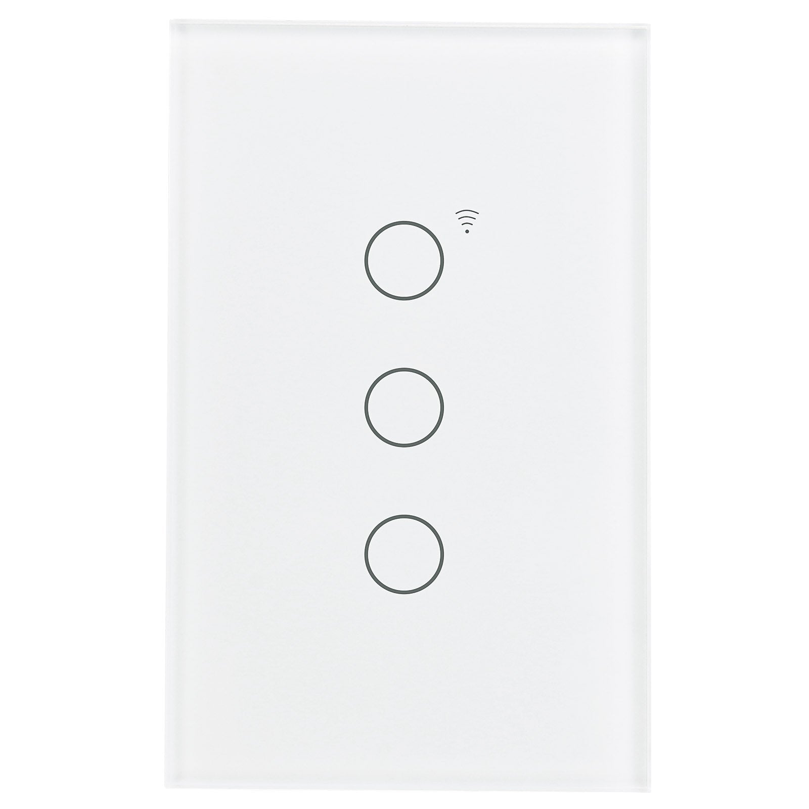 Wengart Smart Wall Touch Light Switch 2.4GHz WiFi AC125V 10Amp,3Gang W