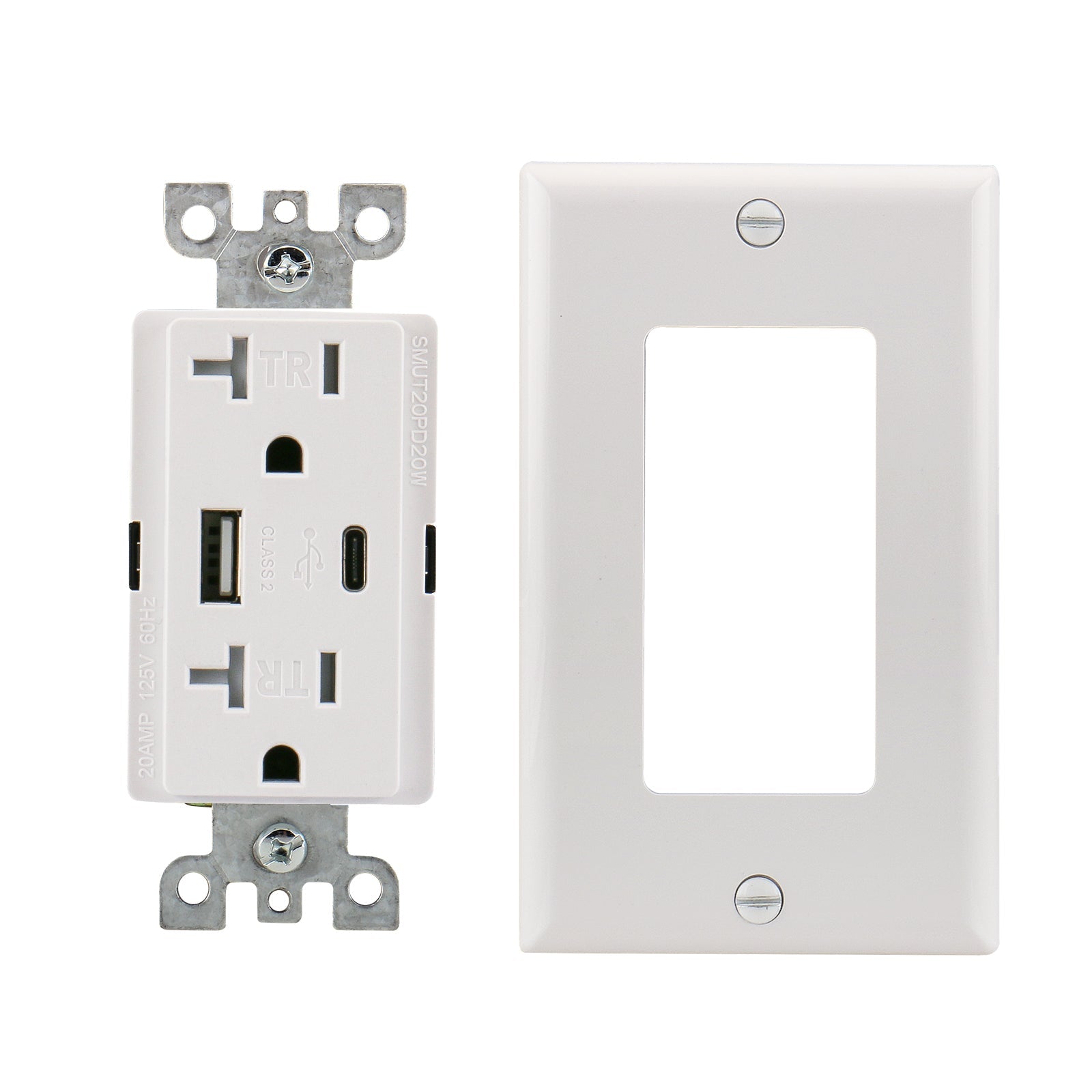 Wengart 20A USB Outlet Receptacles,4.2A Charger Outlet with USB Type C